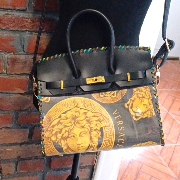 Upcycled | Bags | Versace Medusa Diy Paper Crossbody Bag | Poshmark